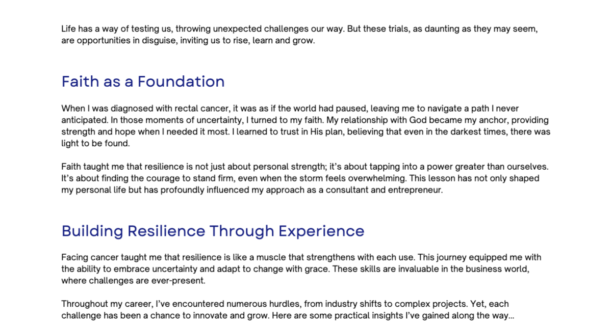 Blog - The Power of Resilience